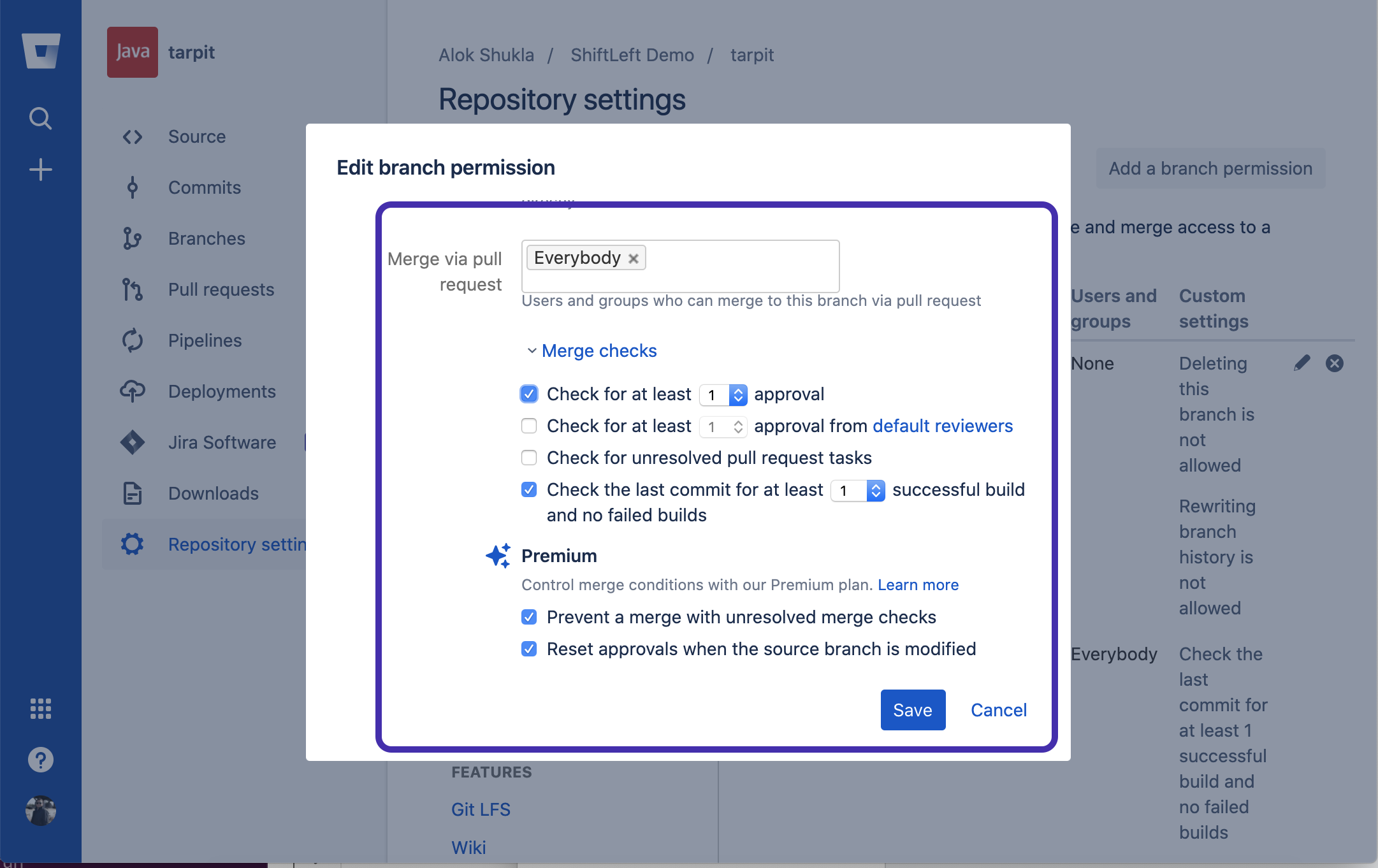 Integrating Ng Sast Into The Bitbucket Merge Request Workflow Shiftleft Docs